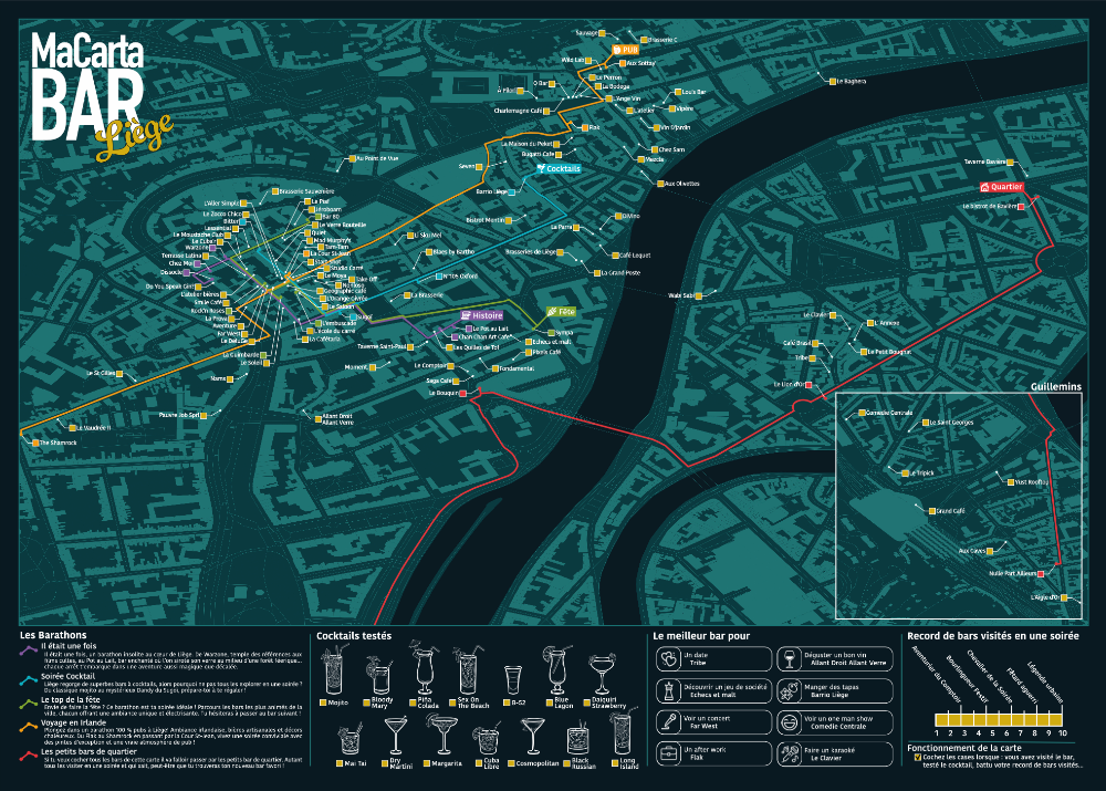 Carte des Bars de Liège – MaCarta